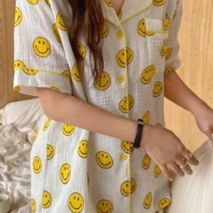 Elle Kay | Intimates & Sleepwear | Nwt Lightweight Smiley Face Pajamas ...